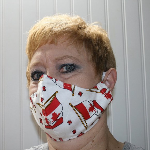Hand Crafted | Accessories | Handmade Cloth Canadian Flag Face Mask ...